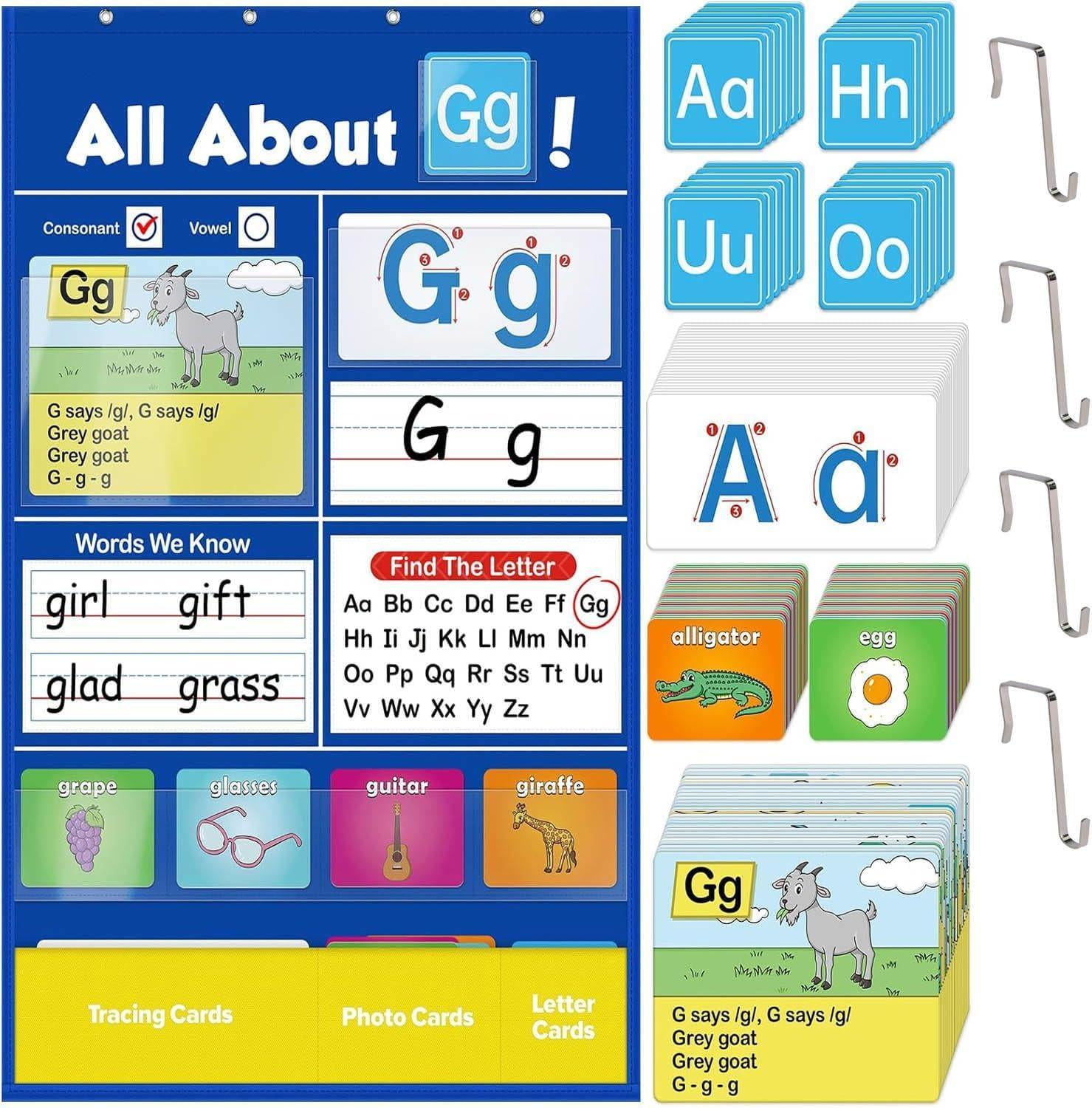 Alphabet Pocket Chart, Alphabet Learning, Alphabet Learning Pocket ...