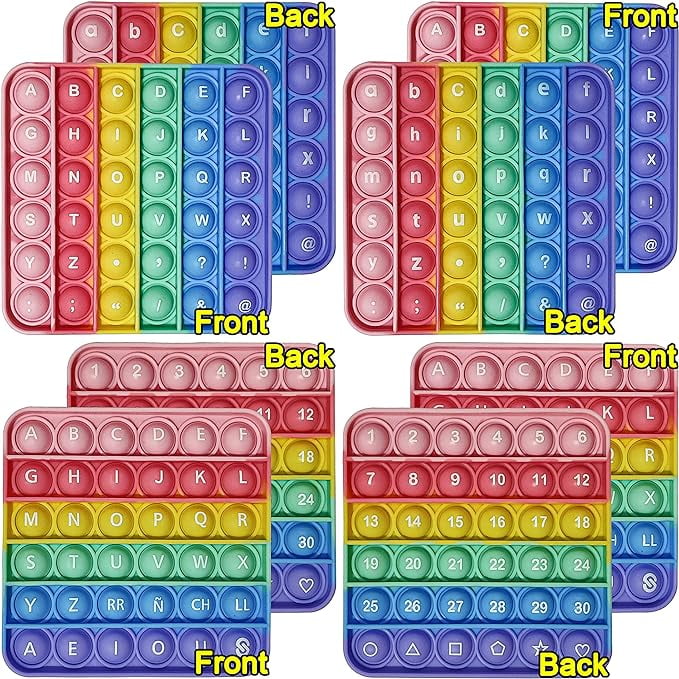 Alphabet Pop Fidget Toy Letters ABC Numbers Learning and Educational ...
