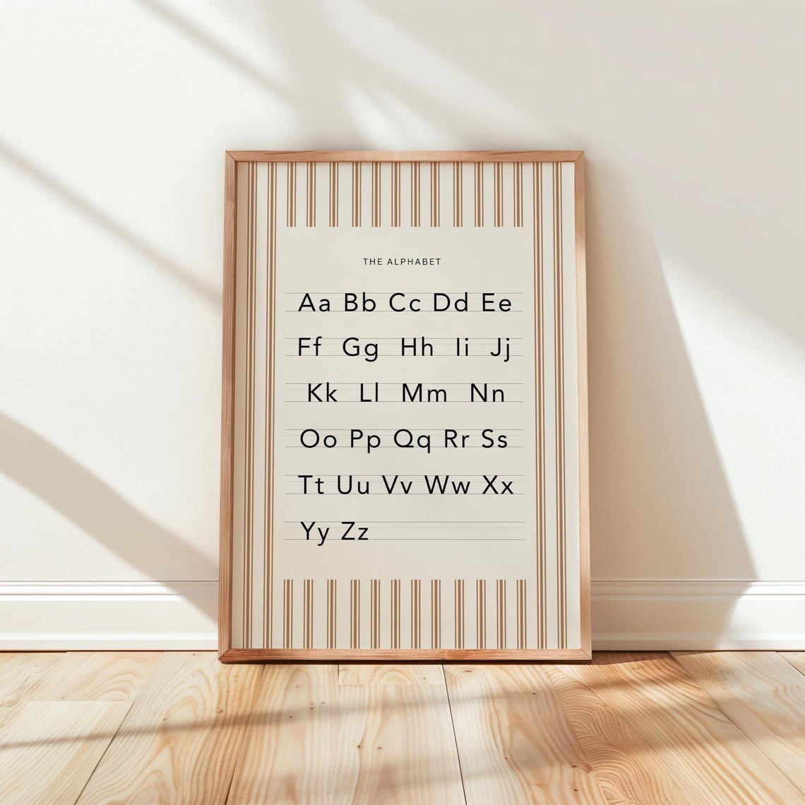 Alphabet Poster ABC Wall Art Educational Modern Alphabet Learning Decor ...