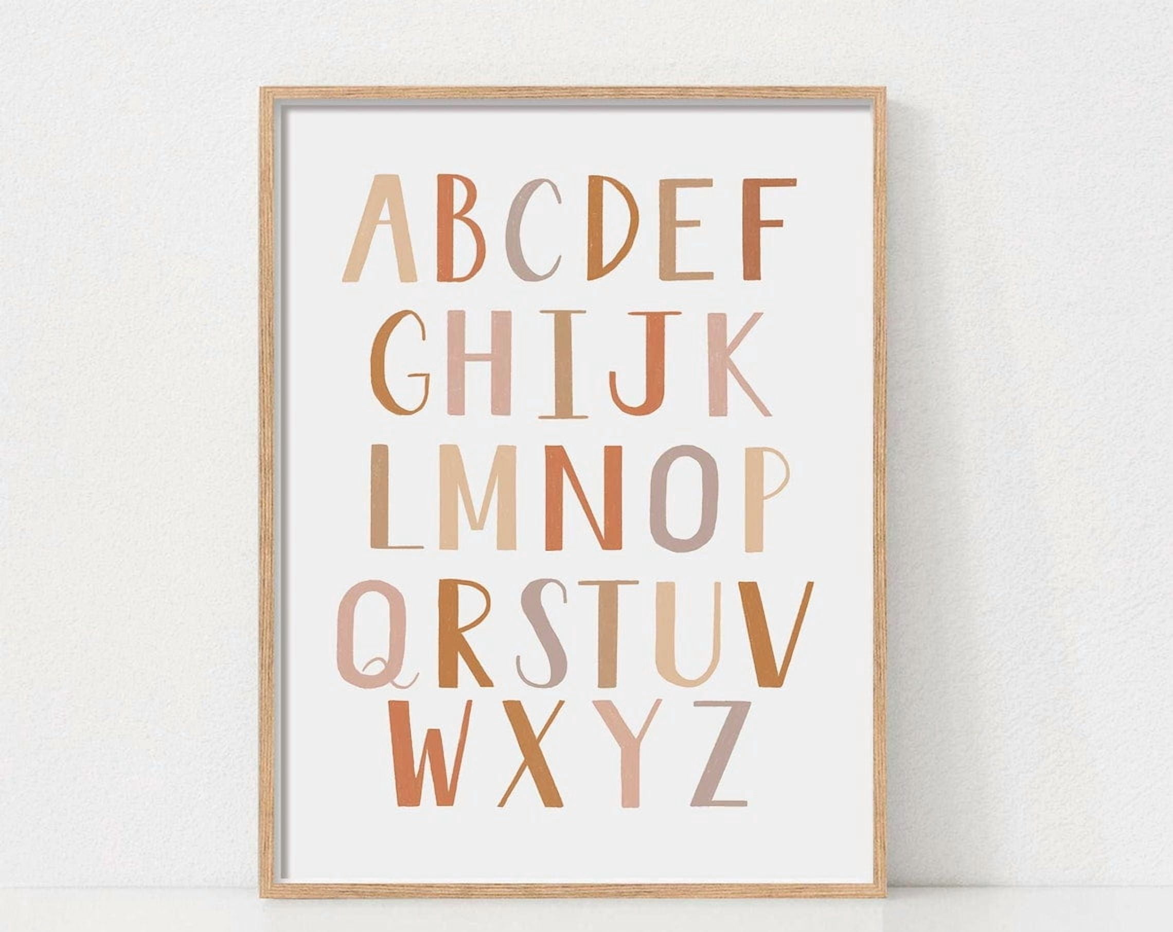 Alphabet Poster Boho Abc Print Neutral Boho Nursery Nursery Posters ...