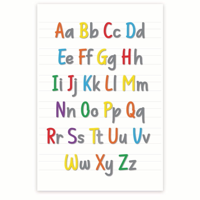 Alphabet Poster - Learning The Alphabet with Capitals and Lowercase ...