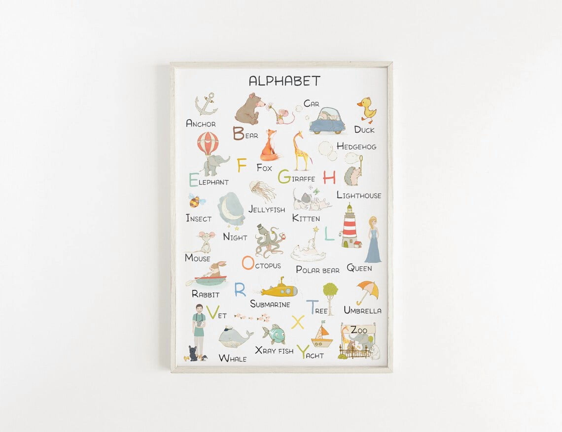 Alphabet Print, Alphabet Art, Wall Art, Nursery Decor, Nursery Wall Art ...