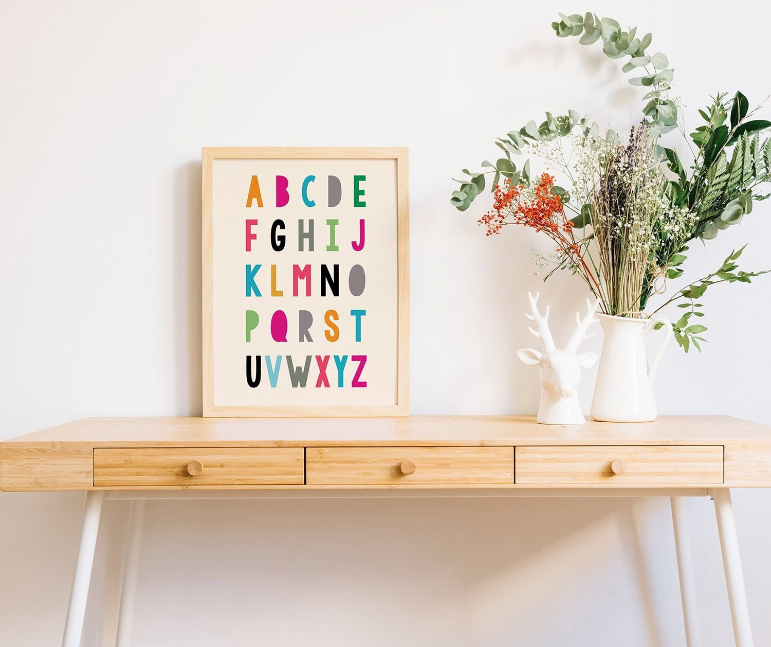 Alphabet Print, Nursery Wall Art, Alphabet Poster, Nursery Decor, Art ...