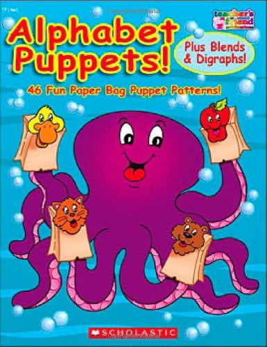 Pre-Owned Alphabet Puppets! Plus Blends & Digraphs: 46 Fun Paper Bag ...