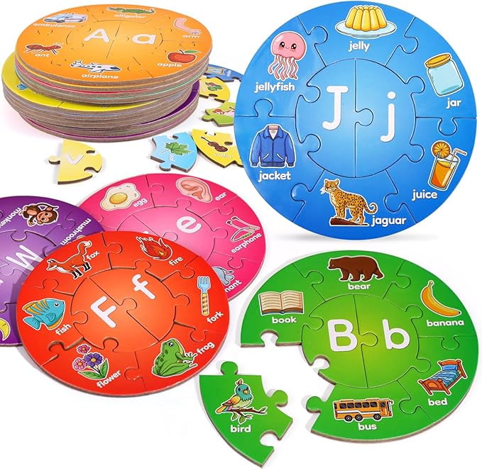 Alphabet Puzzle, ABC Puzzles for Toddlers, Alphabet Learning Toys for ...