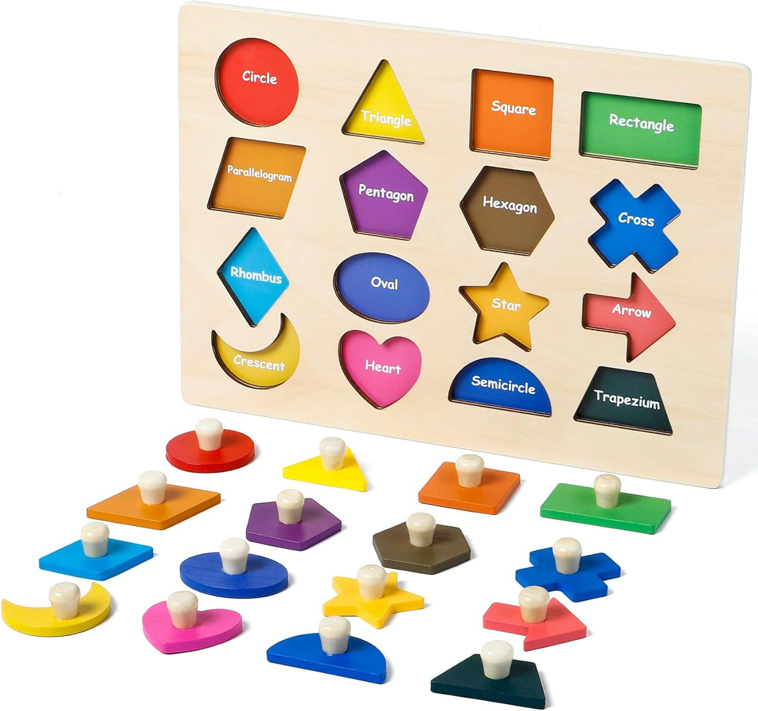 Alphabet Puzzle Wooden Puzzles for Toddlers 3 4 5 Year Old, ABC Puzzle ...