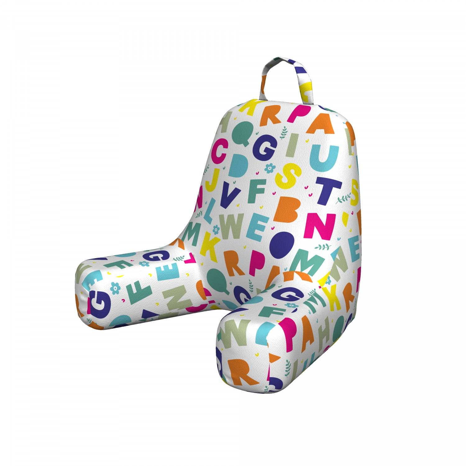 Alphabet Reading Pillow Cover, Asymmetric Repetition of Simple Colorful ...