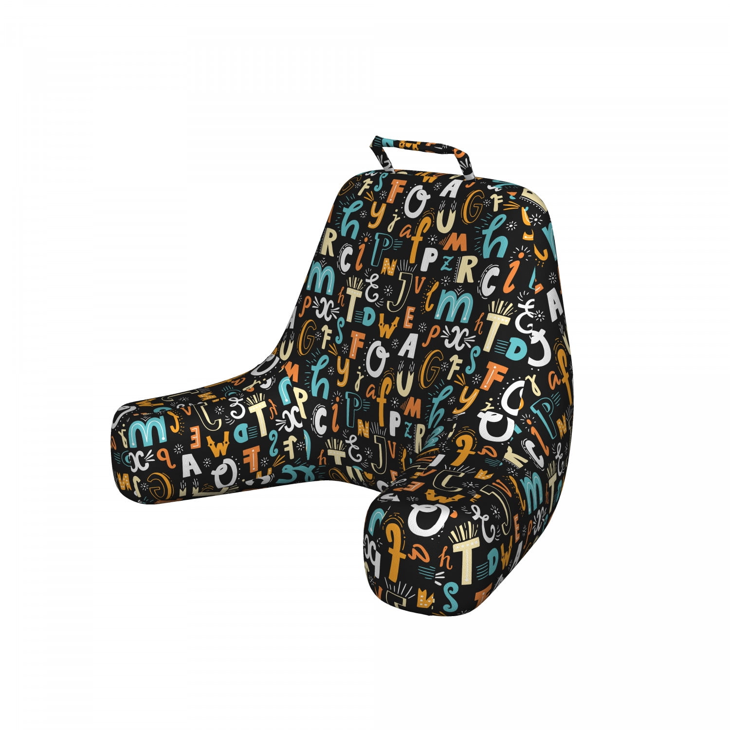 Alphabet Reading Pillow Cover, Pattern of Funny Lowercase and Uppercase ...