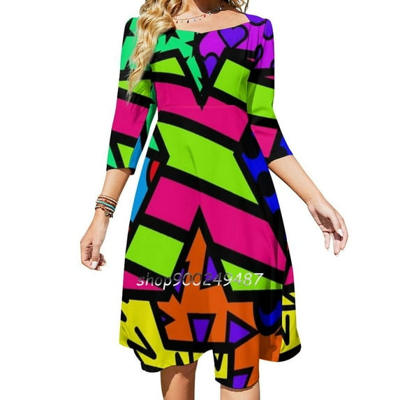 Alphabet Series-Letter X Sweet Elegant Dress Women Korean Kawaii Square ...