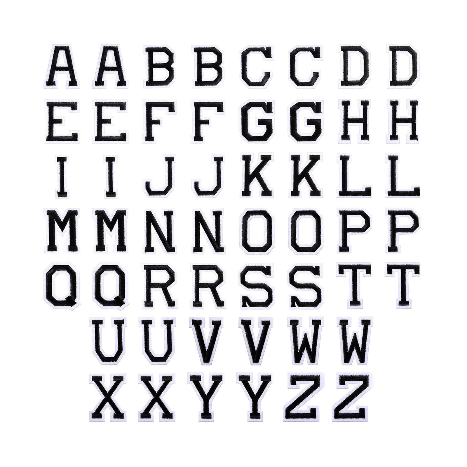 Alphabet Sew On Letters Applique Iron On Embroidered for Shirts Bags ...