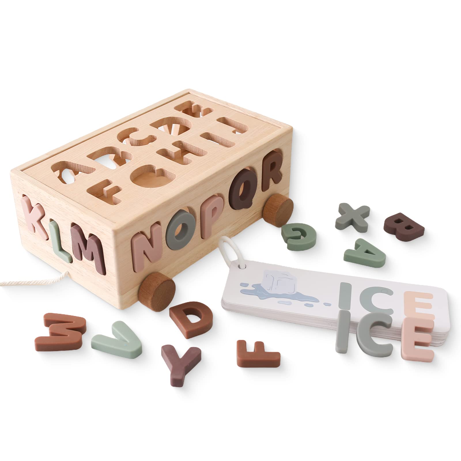 Alphabet Shape Sorter Car AIF4 Toys for Toddlers-Alphabet Letters ...