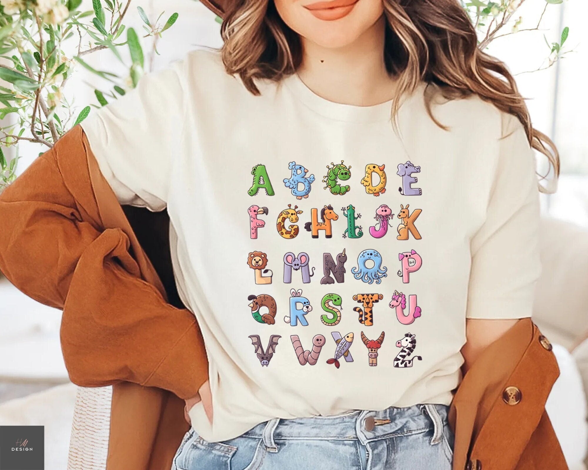 Alphabet Shirt, ABC Shirt, Animals Alphabet T-Shirt, Kingergarten ...