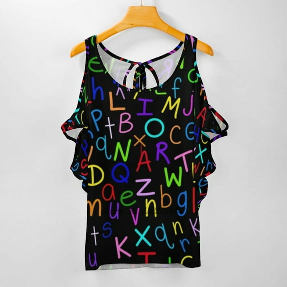 Alphabet Soup 2 Women Print T-Shirt Summer Casual Tops Streetwear T ...