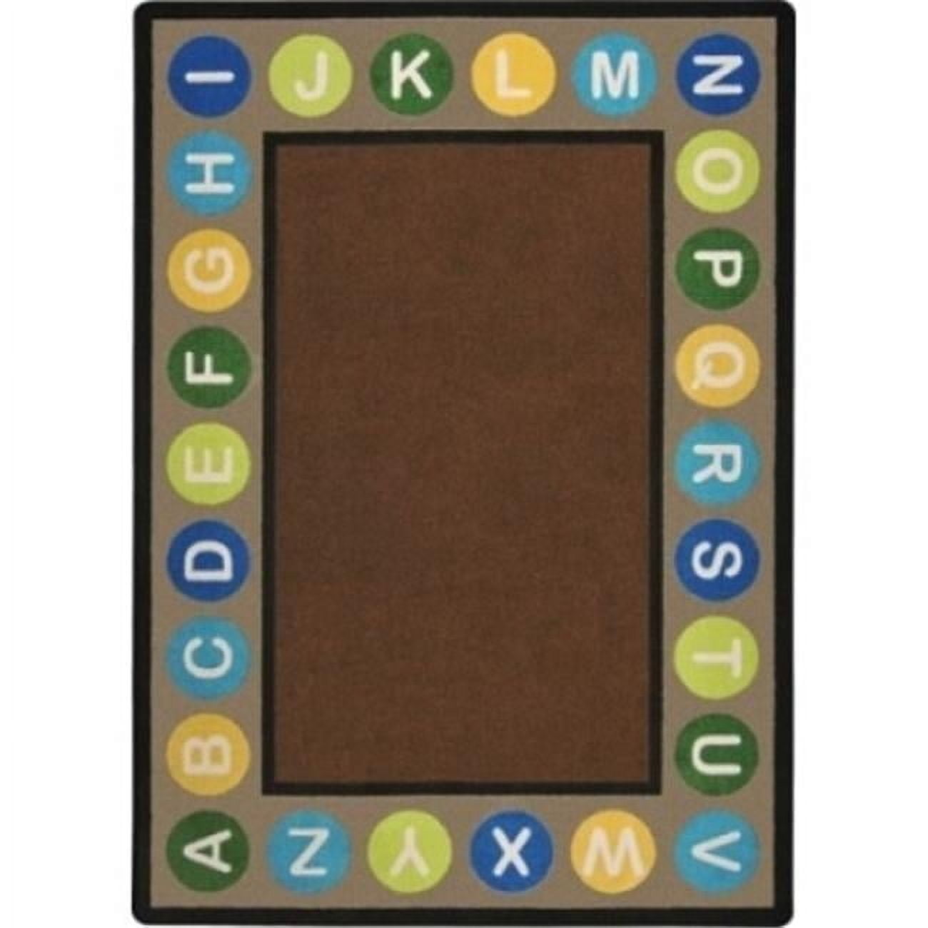 Alphabet Spots Rug 5 ft. 4 in. x 7 ft. 8 in. Oval - Earthtone - Walmart.com