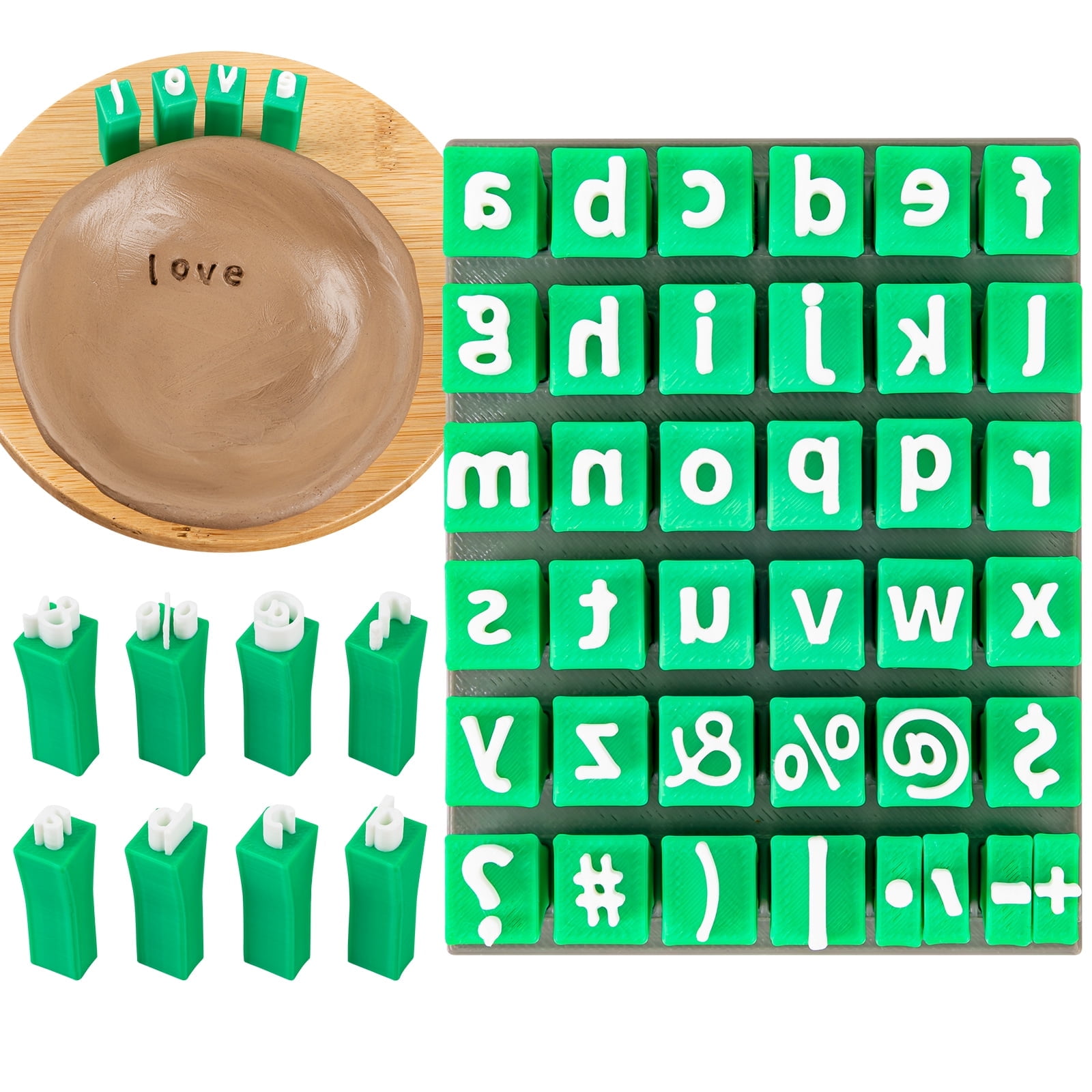 Alphabet Stamps for Clay, Letter Stamps for Polymer Clay, Mini ...