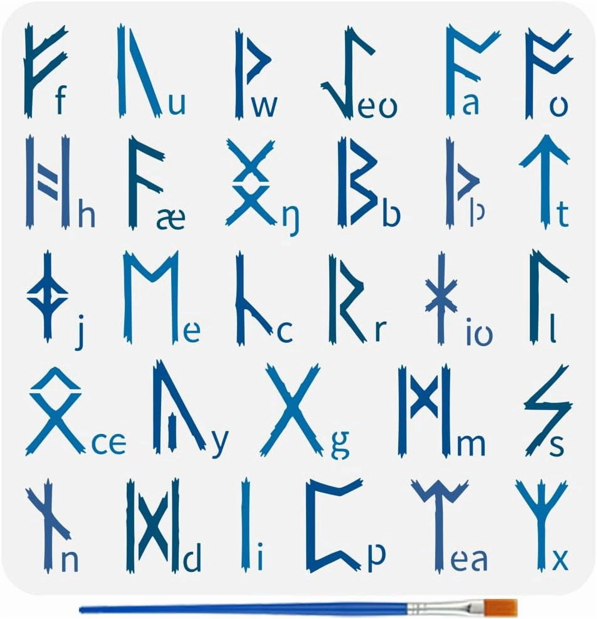 Alphabet Stencil for Painting with Brush 11.8x11.8 Inch Reusable ...