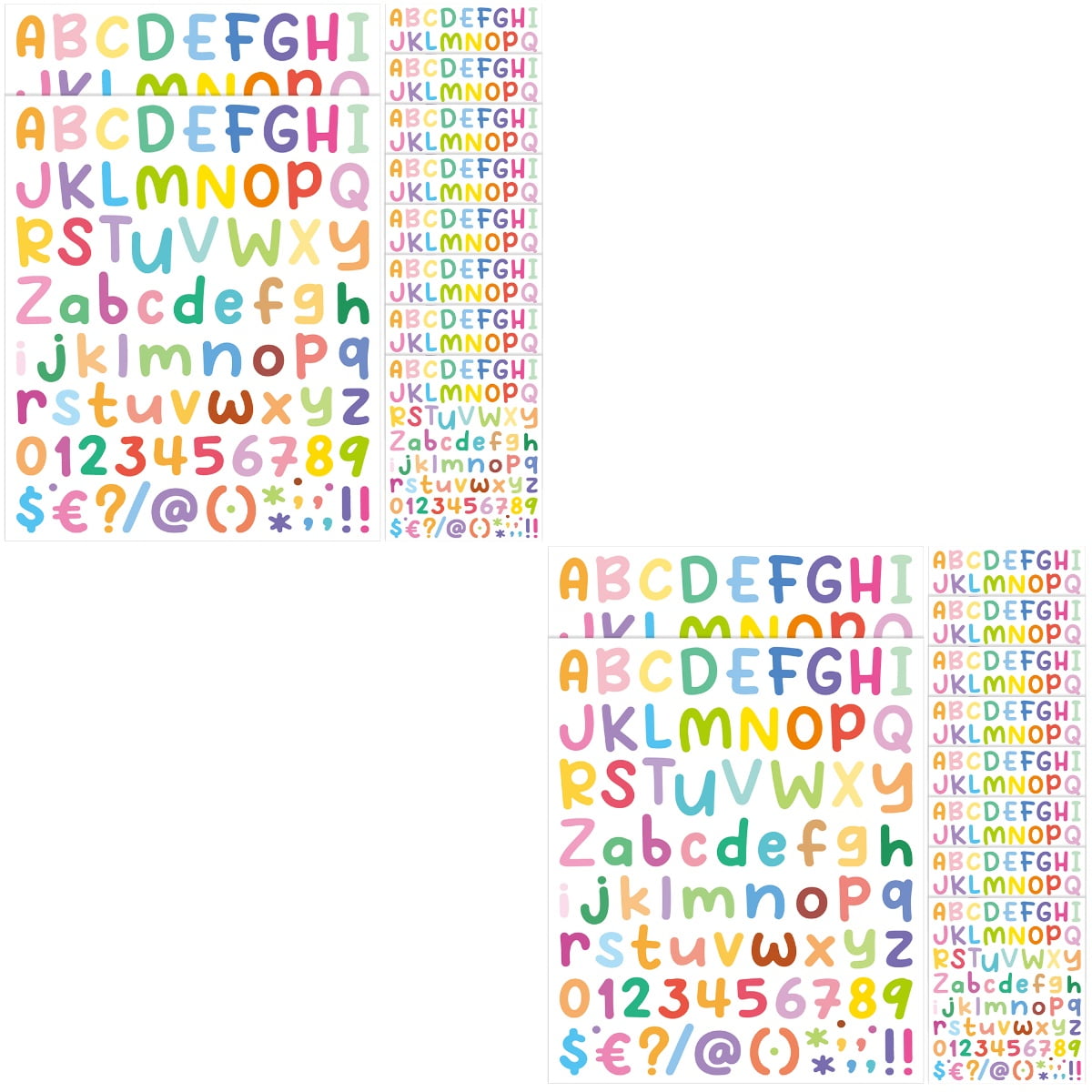 Alphabet Stickers 20 Sheets Letter Labels Decals Tag Scrapbook Number ...