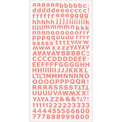 Alphabet Stickers, 6" x 12", Sheet - Walmart.com