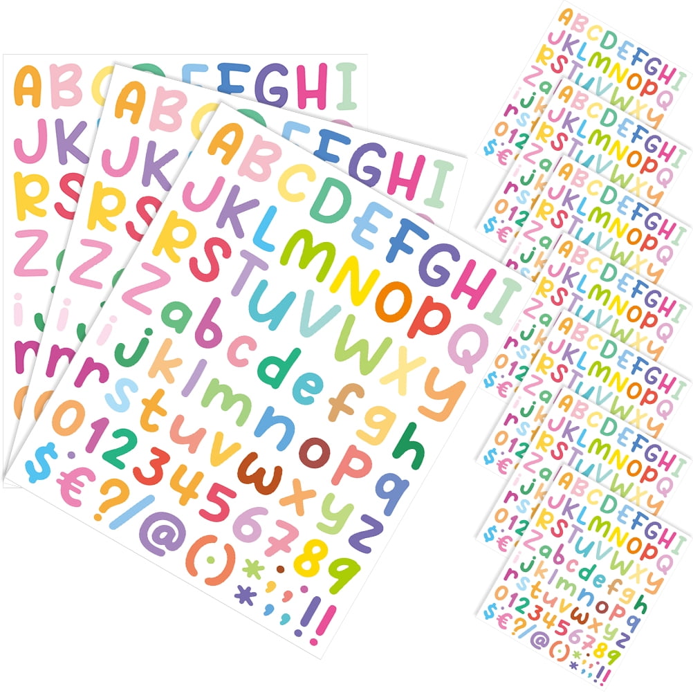 Alphabet Stickers Sign Door Metal for Kids Self Adhesive Letters ...