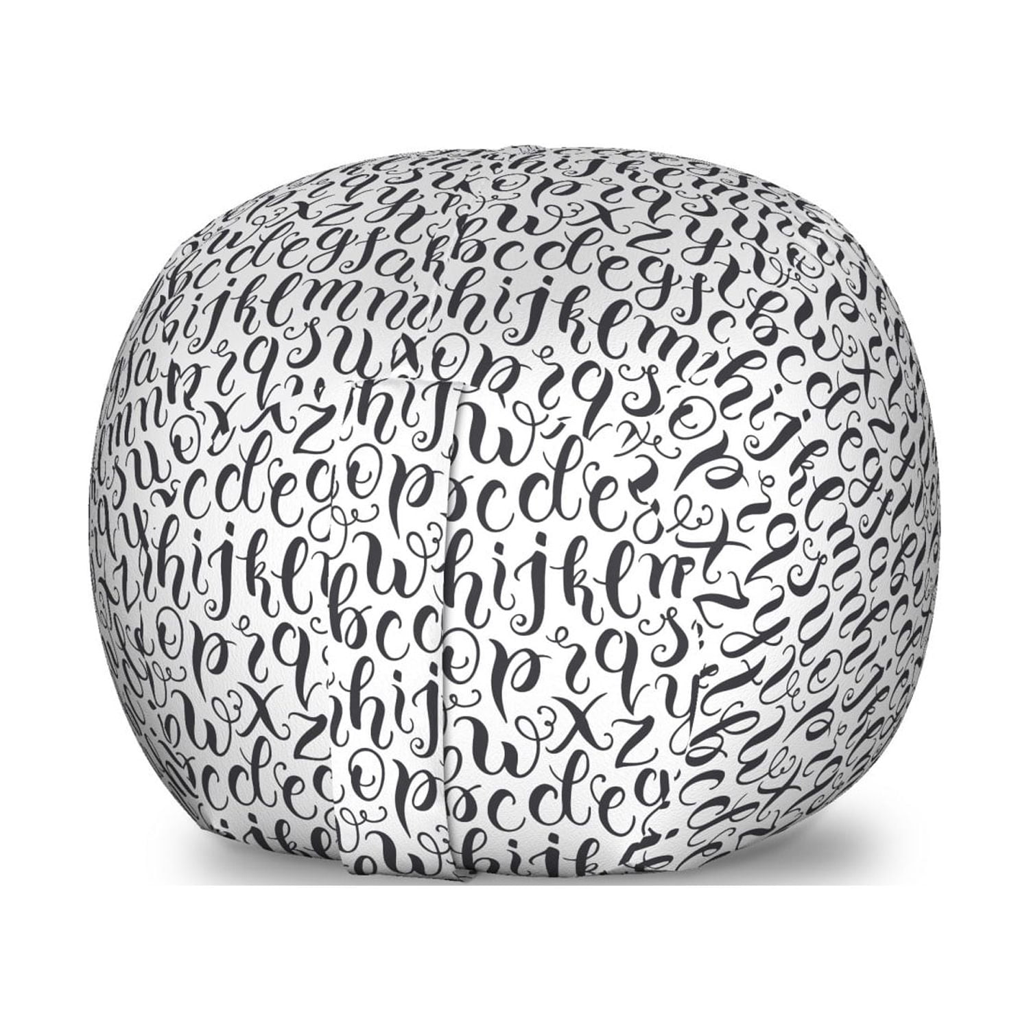 Alphabet Storage Toy Bag Chair, Concept of Hand Written Cursive ABC on ...