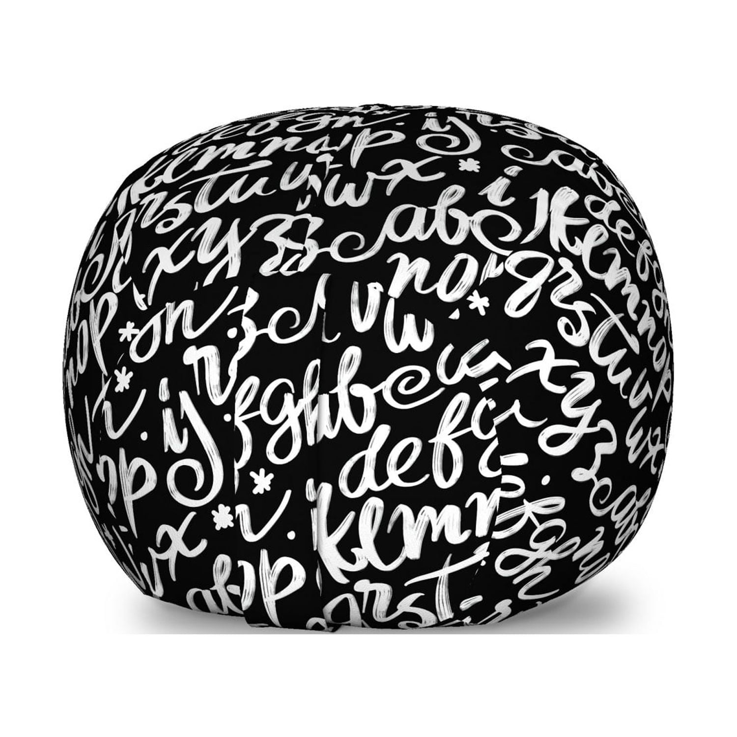 Alphabet Storage Toy Bag Chair, Custom Typography with Cursive Style ...