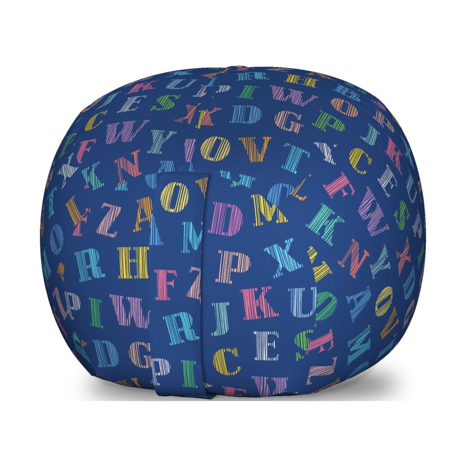 Alphabet Storage Toy Bag Chair, Layout of English ABC's Illustrated in ...