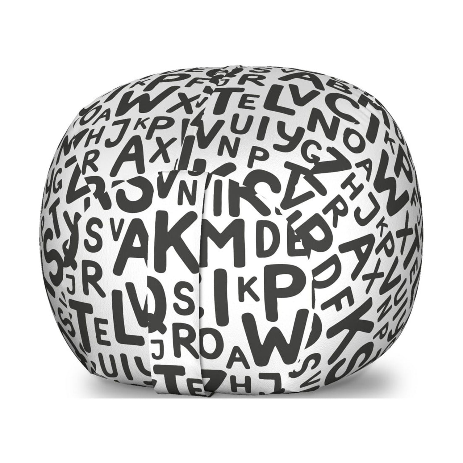 Alphabet Storage Toy Bag Chair, Uppercase English Letters on a Plain ...