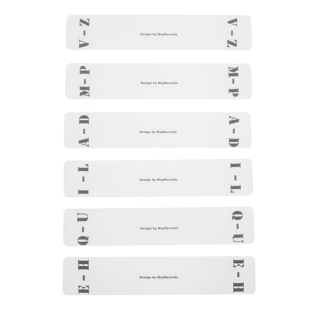 Alphabet Tabs Repisas 6 Pcs Record Sorting Card Index Cards Dividers ...