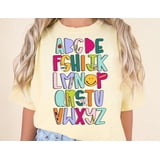 Alphabet Teacher Shirt Colorful ABCs - Walmart.com
