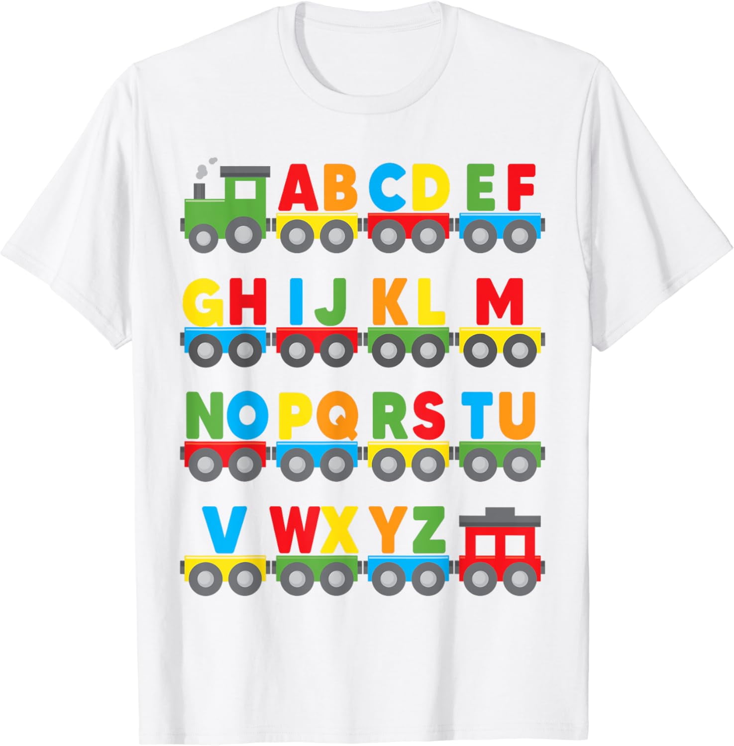 Alphabet Toy Train Colorful Letters learn ABCs boy girl kids T-Shirt ...
