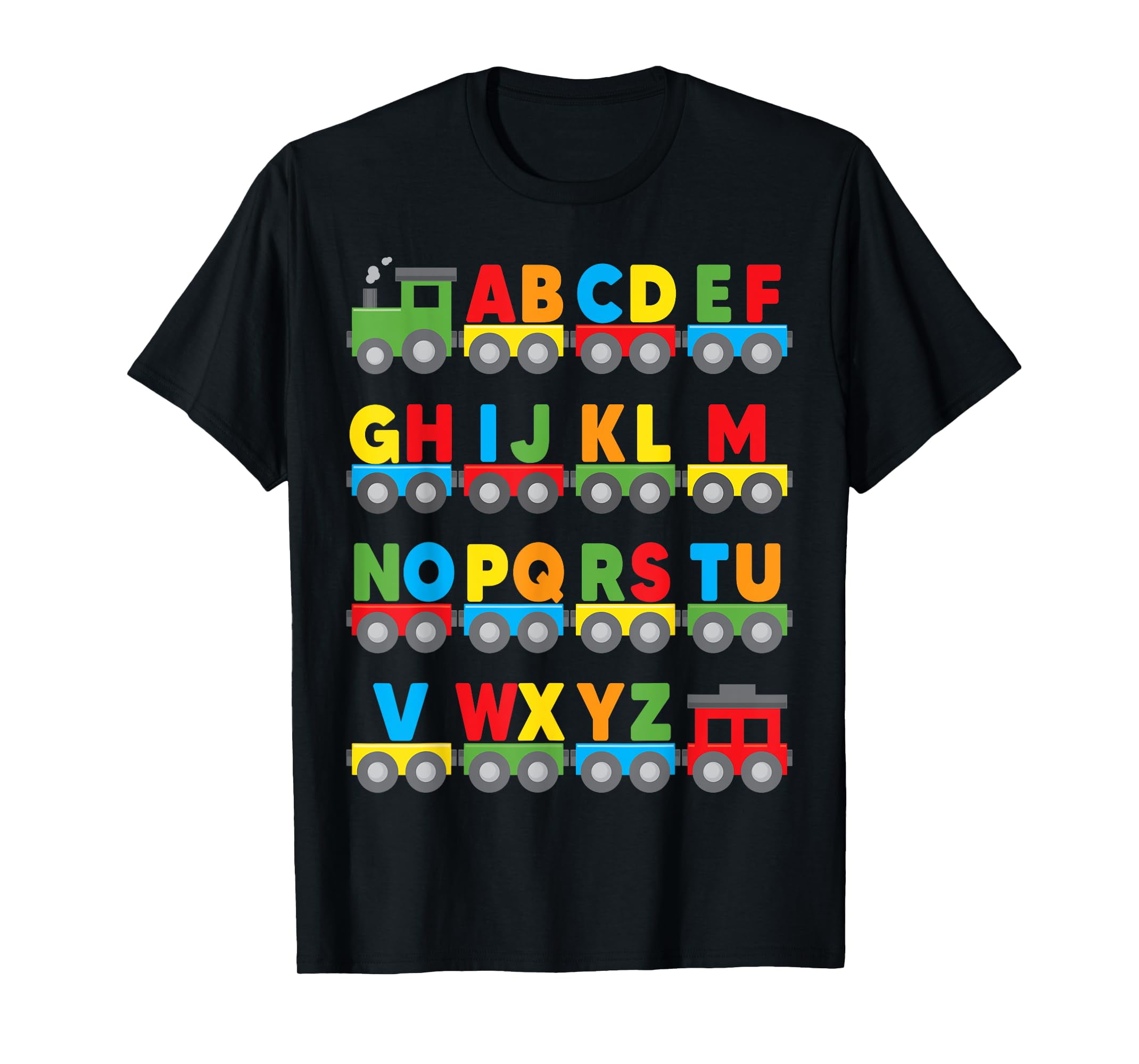 Alphabet Toy Train Colorful Letters learn ABCs boy girl kids T-Shirt ...