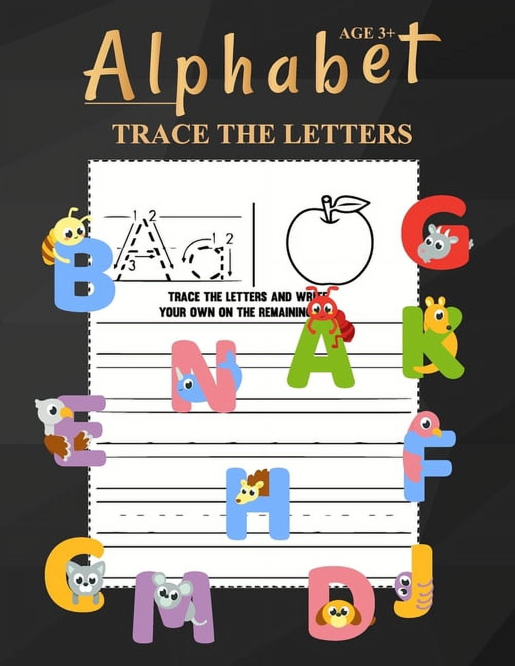 Alphabet Trace The Letters Ages 3+: One Two Three Four Kids Letter ...