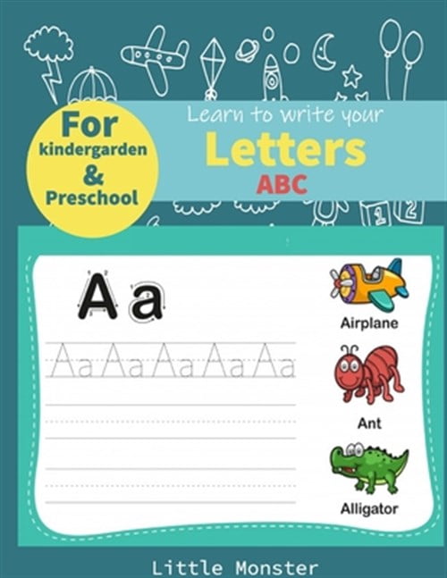 Pre-Owned Alphabet Trace the Letters: Practice Handwriting Workbook ...