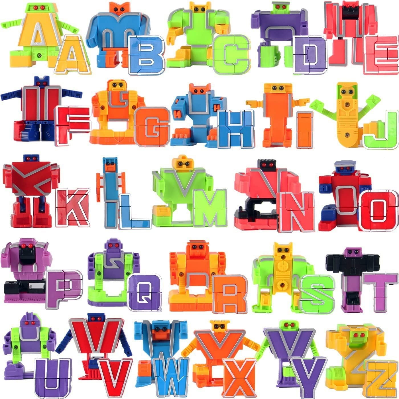 Alphabet Transforming Abc Letters Robots - 26 Piece Alphabots Learning ...