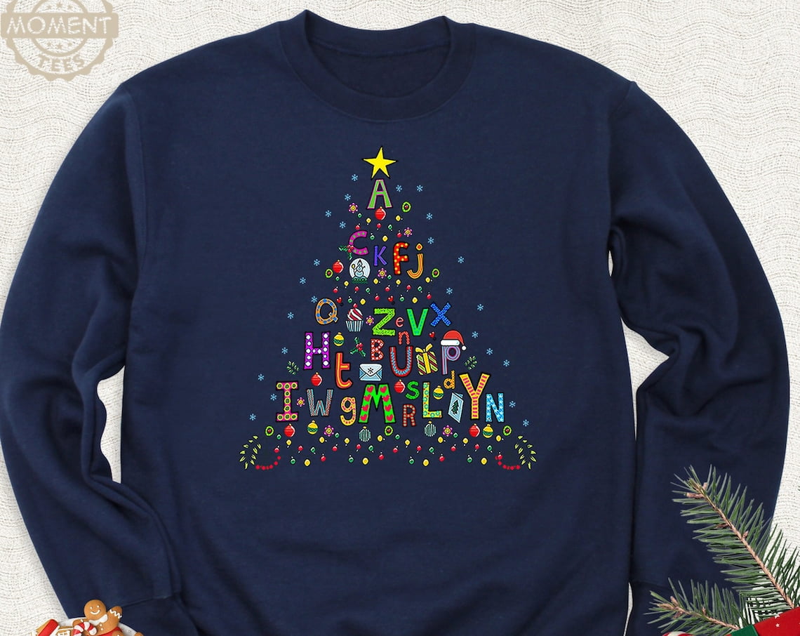 Alphabet Tree Book Lover Teacher Sweatshirt - Walmart.com