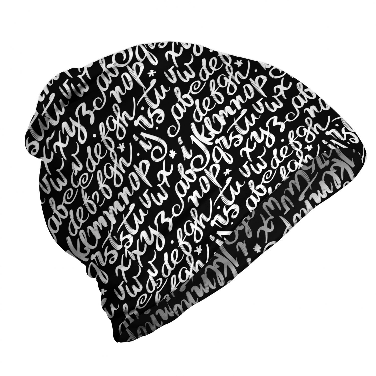 Alphabet Unisex Beanie, Cursive Custom Lettering, Hiking Outdoors ...