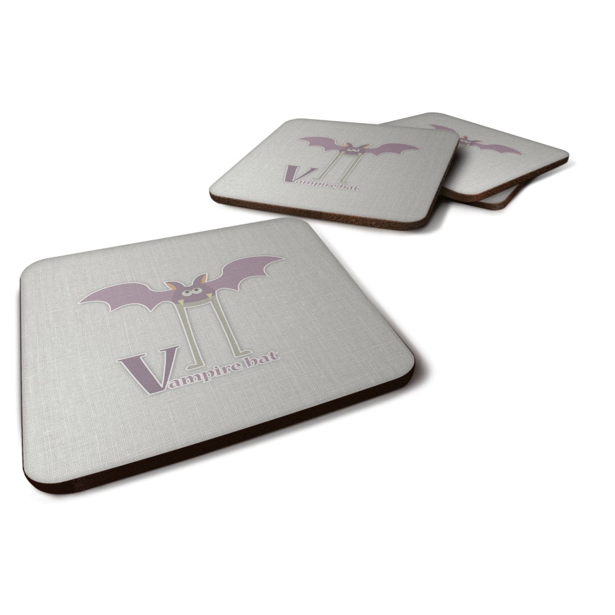 Alphabet V for Vampire Bat Foam Coaster Set of 4 - Walmart.com