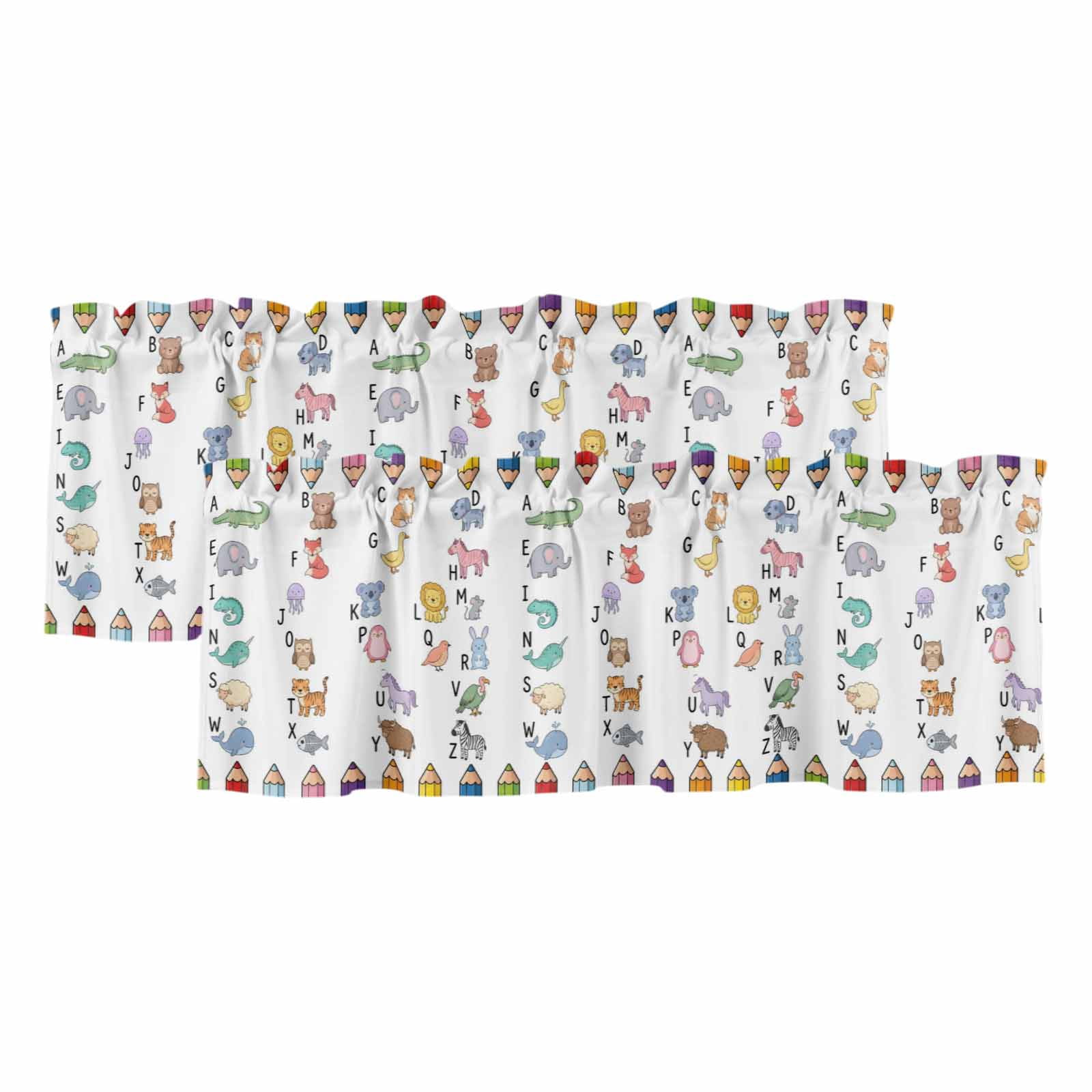 Alphabet Valances for Windows, Decorative Rod Pocket Window Valance ...