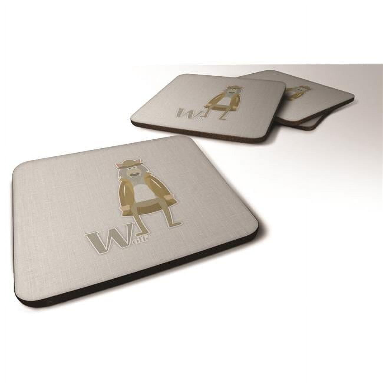 Alphabet W For Wolf Foam Coasters - Set of 4 - Walmart.com