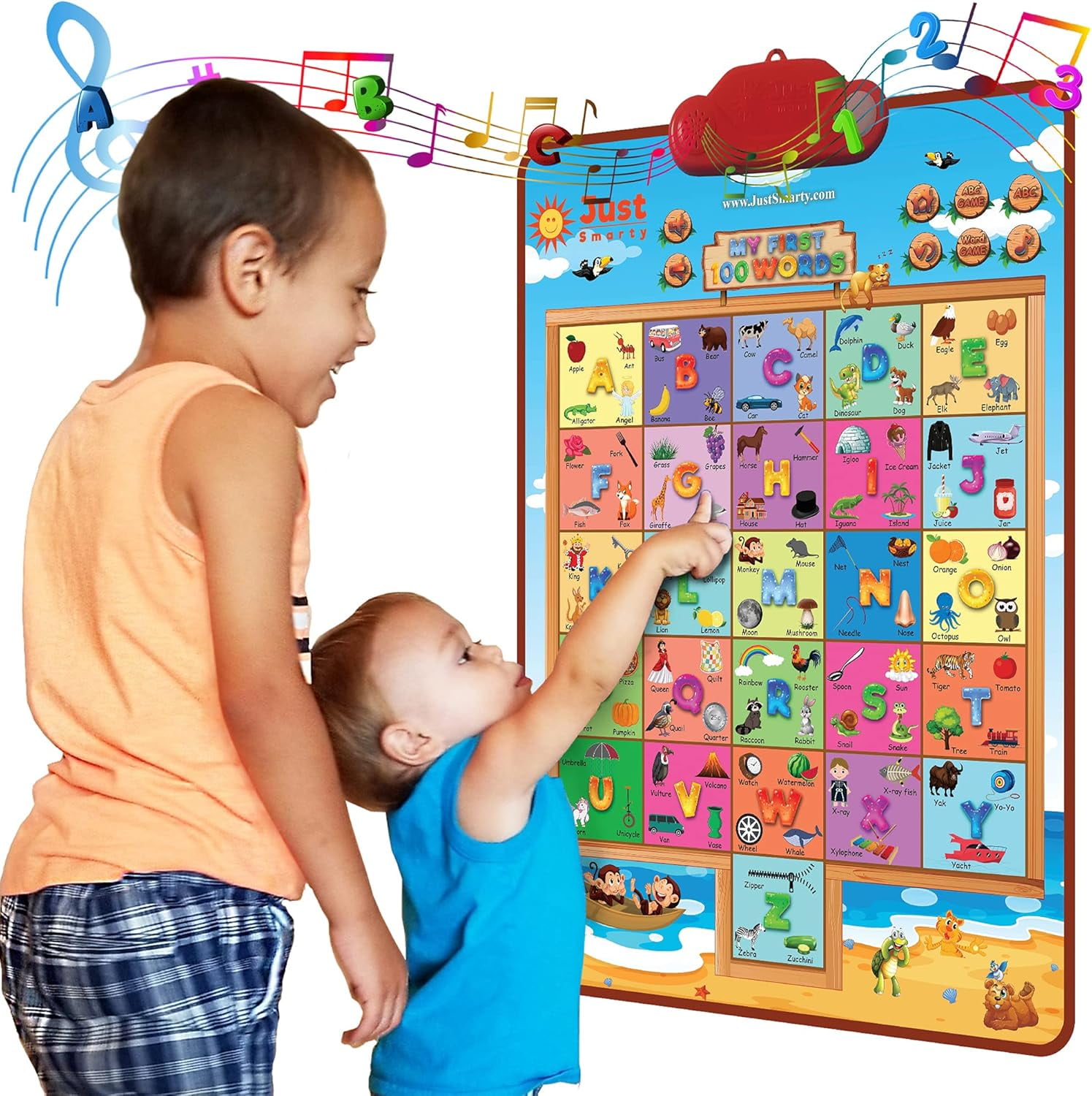 Alphabet Wall Chart for Toddlers 1-3 | ABCs & 123s Kids Learning Toy ...