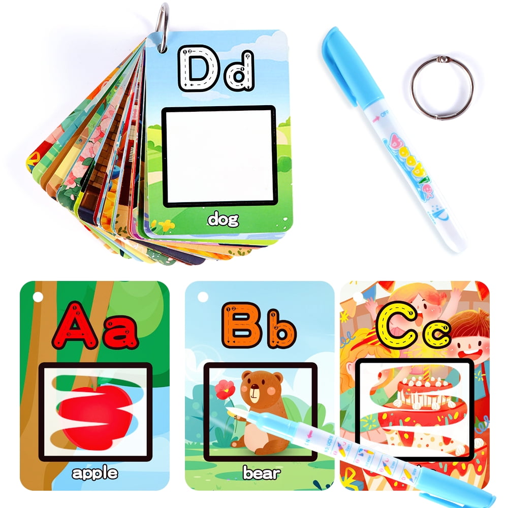 Baprem Alphabet Water Coloring Cards, Aqua Painting Doddle Flashcards ...