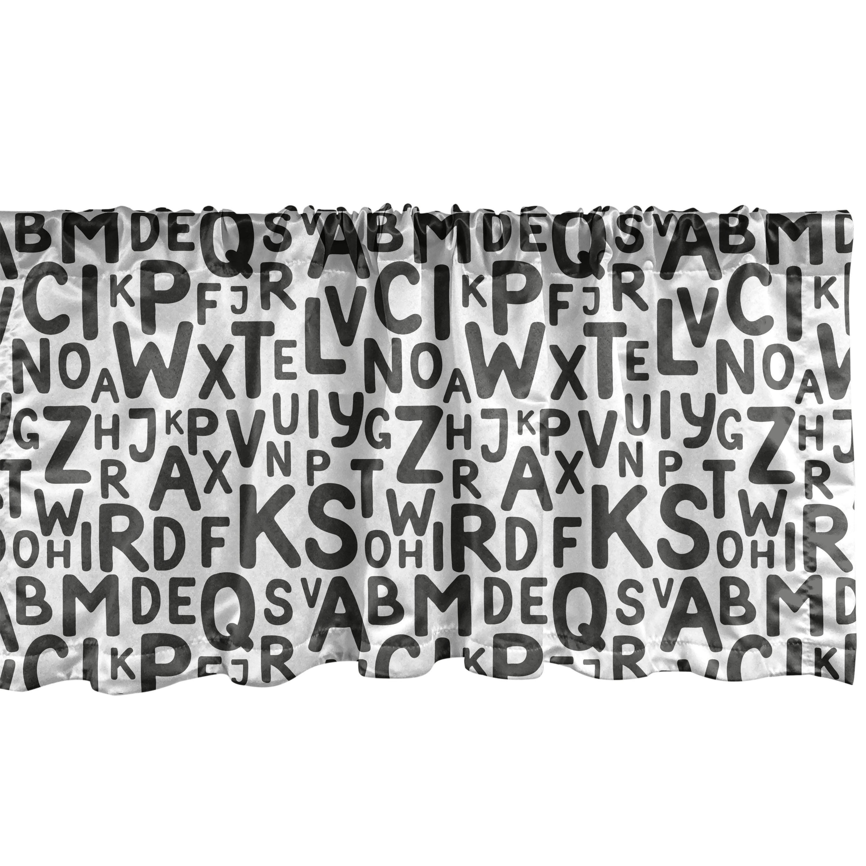 Alphabet Window Valance, Uppercase English Letters on a Plain ...