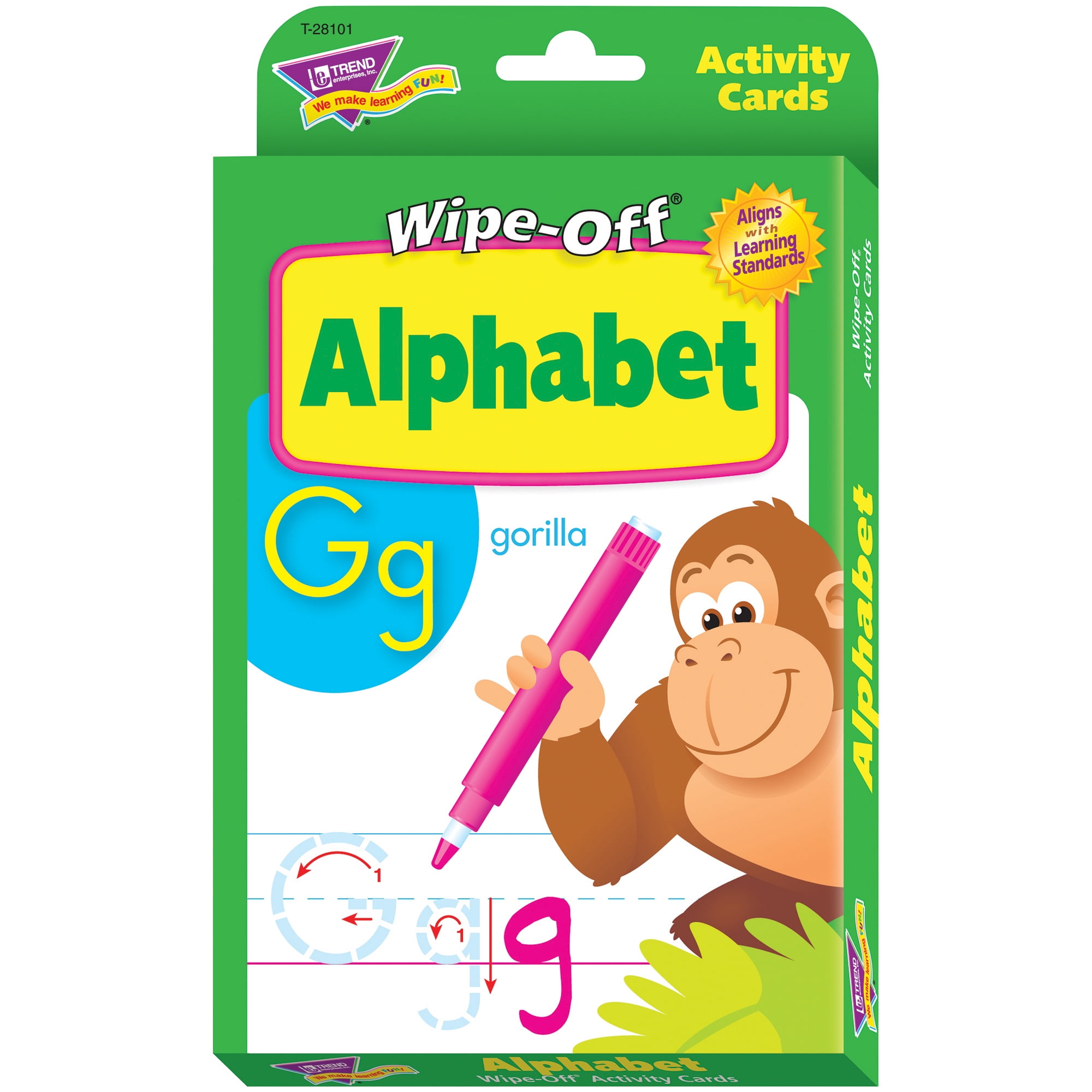 Trend T28101 Wipe-Off Activity Cards Alphabet 32-Pack - Walmart.com