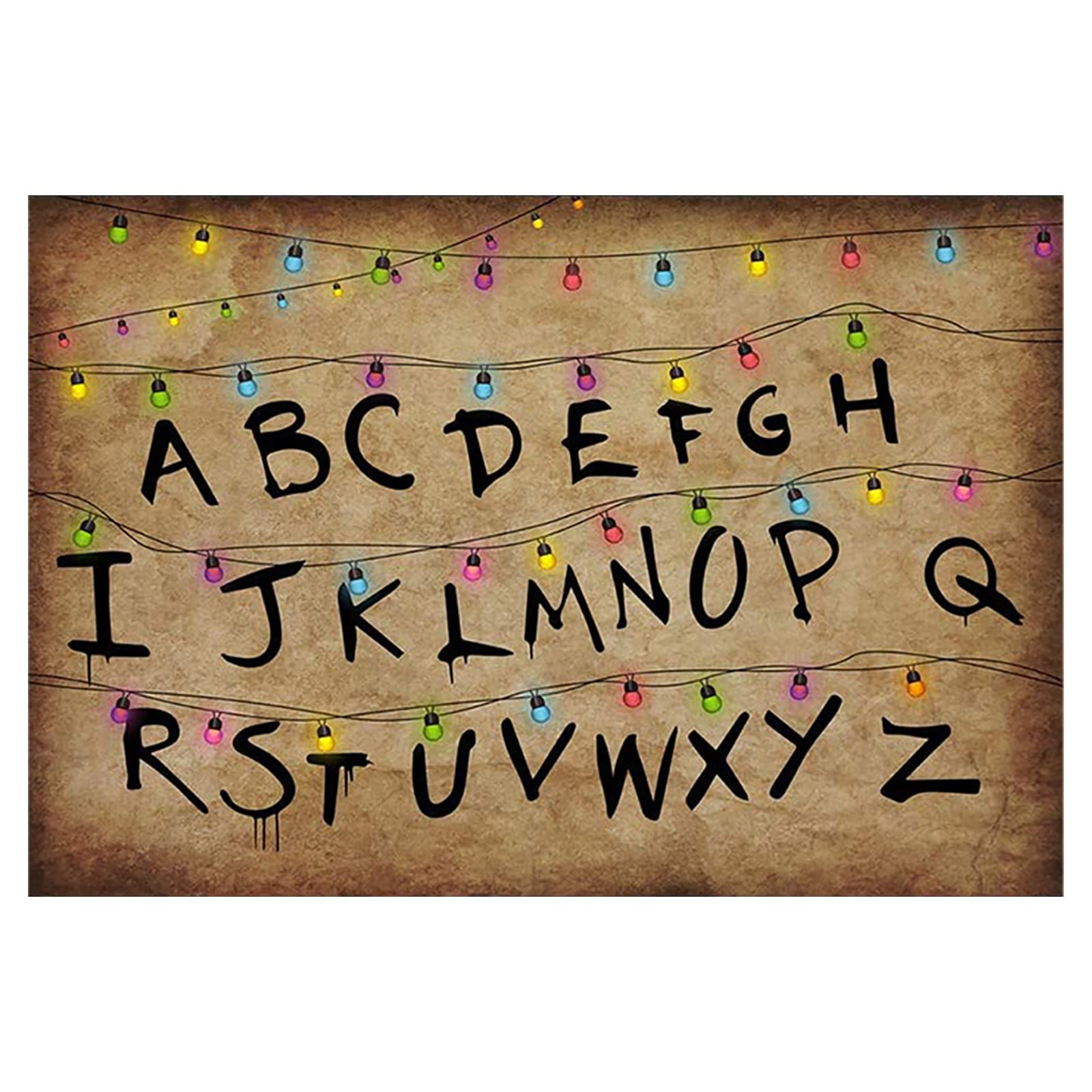 Alphabet Wooden Birthday Background Fabric Theme Alphabet Birthday ...