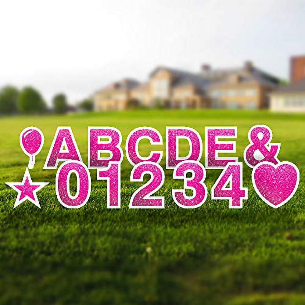 Alphabet Yard Letter Sign Set – Includes Letters, Numbers, and Special ...
