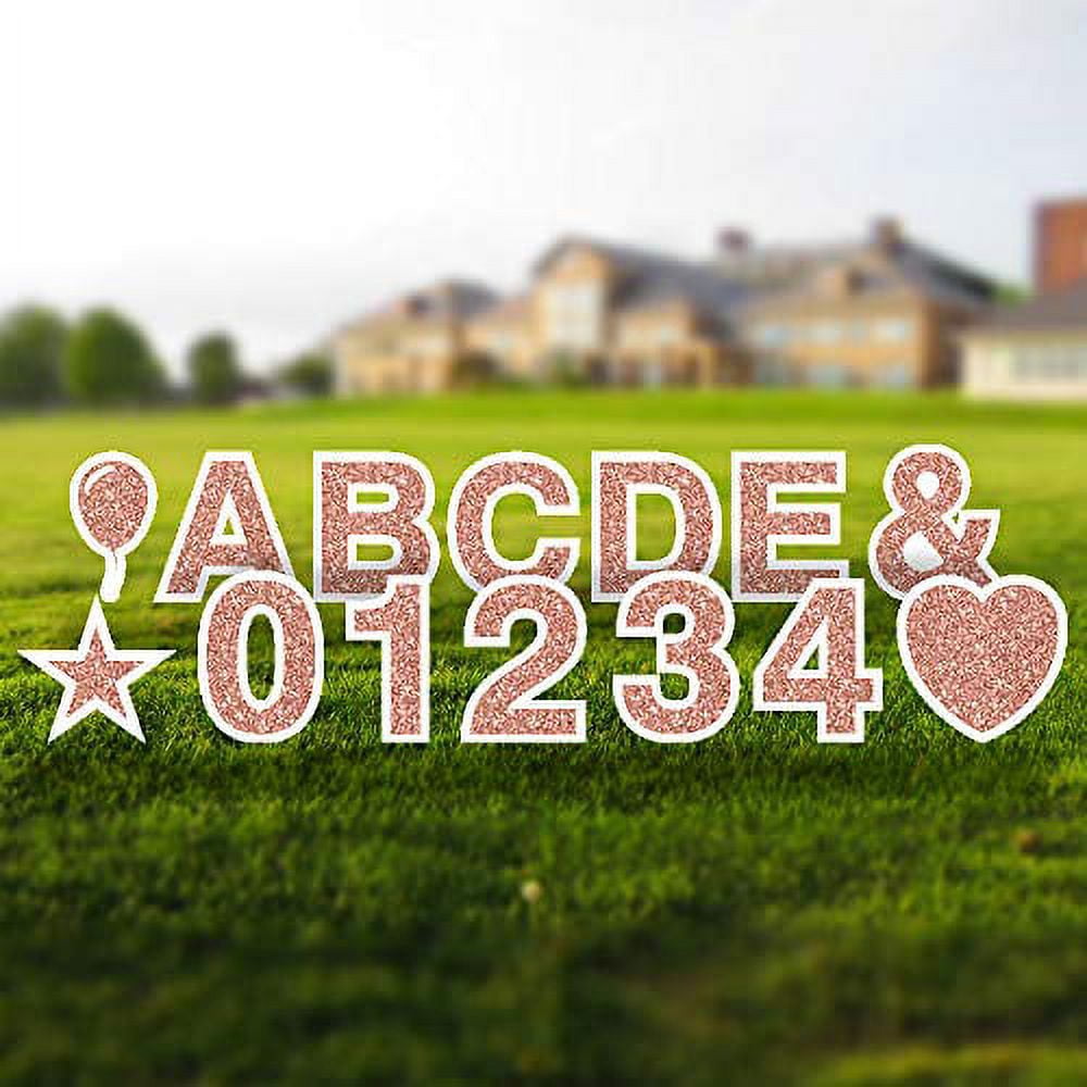 Alphabet Yard Letter Sign Set – Includes Letters, Numbers, and Special ...