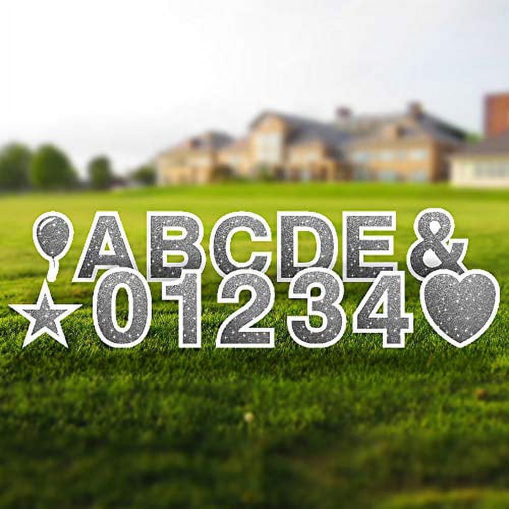 Alphabet Yard Letter Sign Set – Includes Letters, Numbers, and Special ...