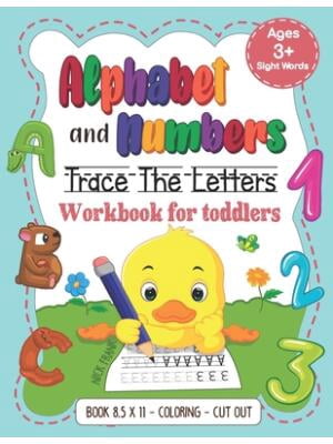 Alphabet and Numbers : Trace the Letters Workbook for Toddlers. Age 3 ...