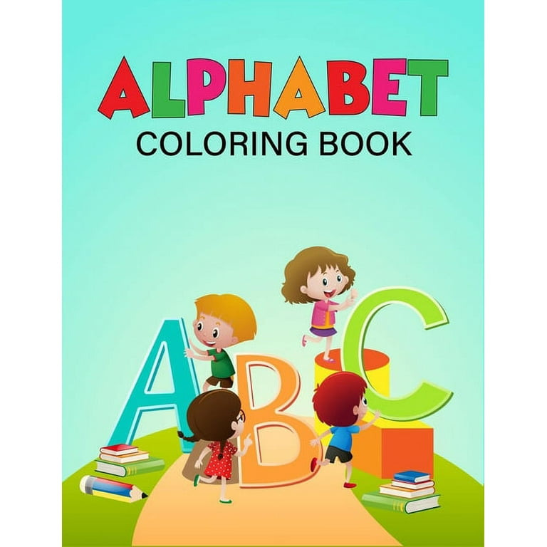 alphabet coloring book front page