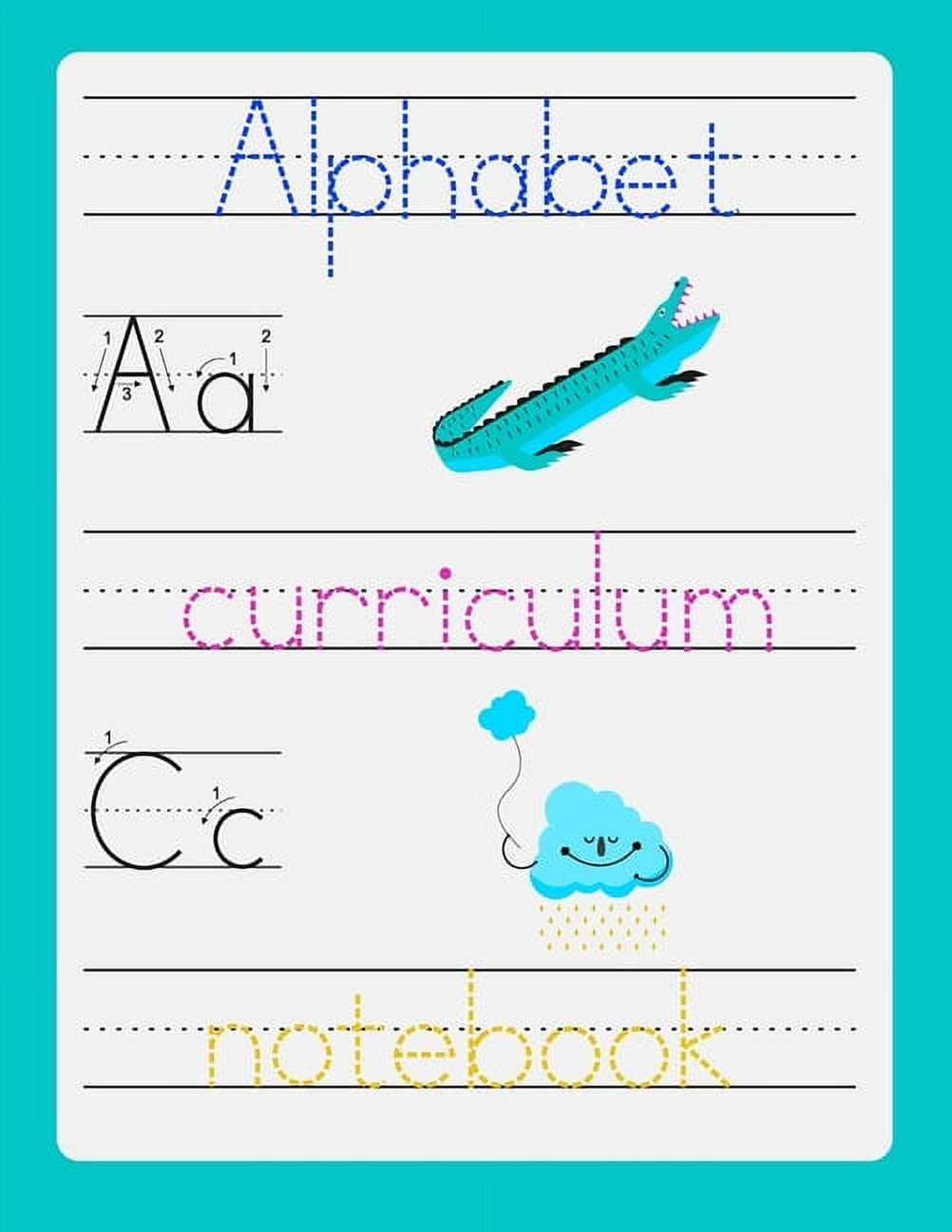 Alphabet curriculum notebook : Preshool workbook - Trace letters of the ...